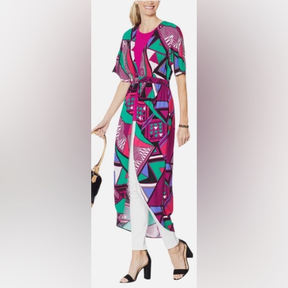 IMAN | Jackets & Coats | New Iman City Chic Raspberry Green Tribal ...